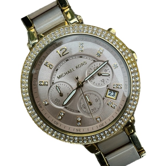Michael Kors | Accessories | Michael Kors Womens Parker Goldtone Watch ...